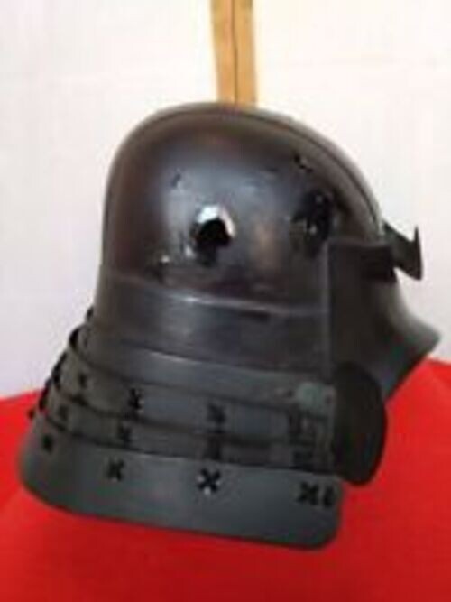 iron menpo yoroi Kabuto mask Armor koshirae Samurai Helmet Kabuto Japan ...