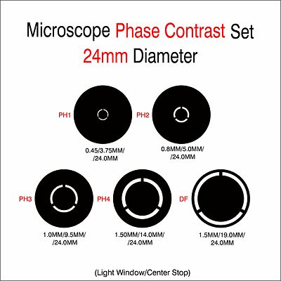 Microscope Phase Contrast Rings 24mm Diameter | eBay