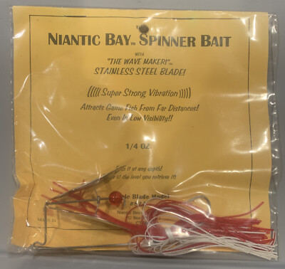 Rare Niantic Bay Spinner SpinnerBait 1/4 OZ Red White Double Blade | eBay