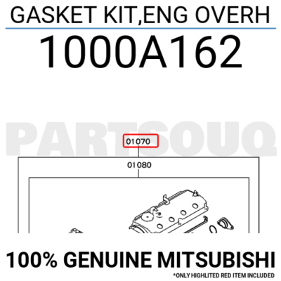 1000A162 Genuine Mitsubishi GASKET KIT,ENG OVERH | eBay