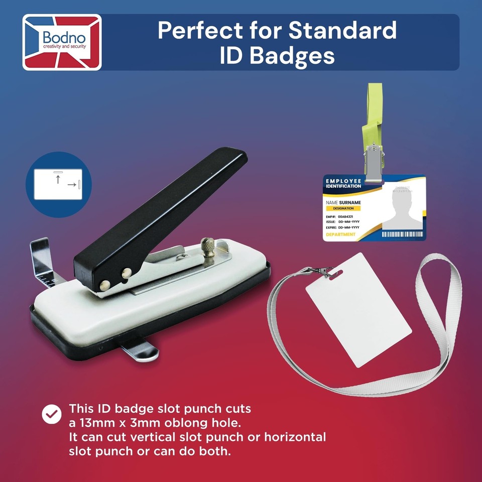 Hand held ID Card Slot Punch (Works with All PVC Cards and ID Card ...