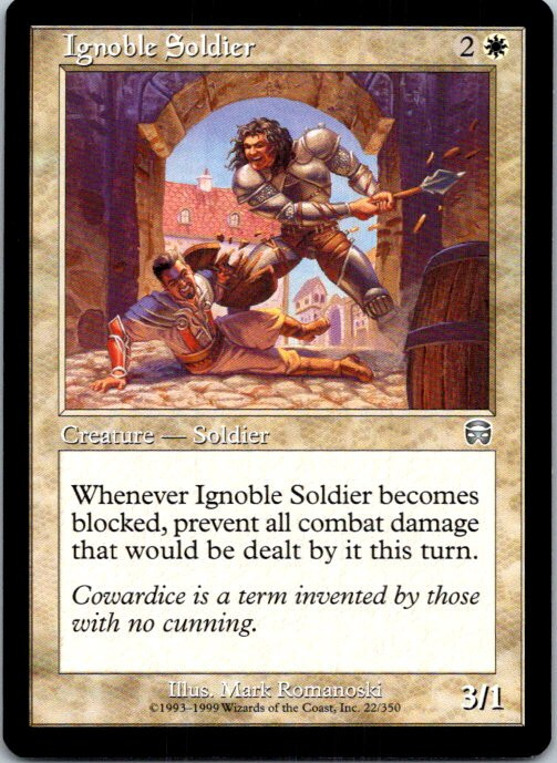 Ignoble Soldier Magic The Gathering Mercadian Masques Near Mint | eBay