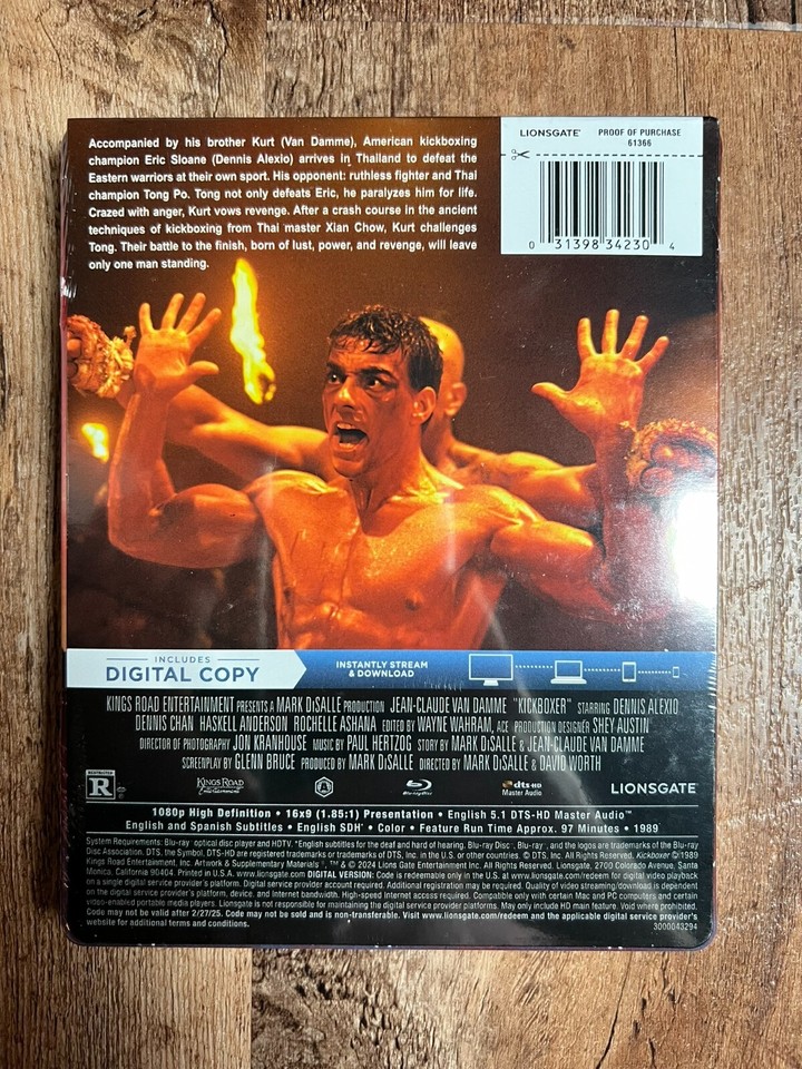 Kickboxer w. Steelbook (Blu-ray + Digital, Region Free) *BRAND NEW ...