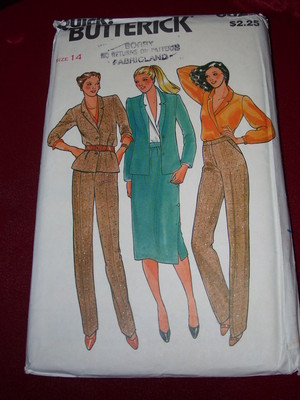 BUTTERICK #6625 - LADIES RETRO JACKET - SKIRT - PANTS & BLOUSE PATTERN ...