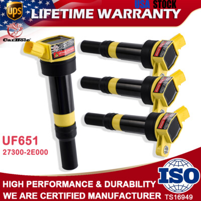 4PCS UF651 Ignition Coil For Hyundai Tucson Elantra GT Kia Soul 1.8L 2 ...