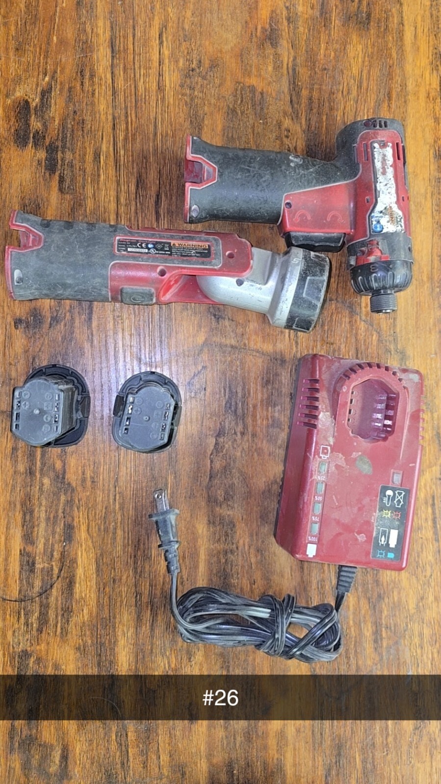 Snap on Bit Driver and Flashlight cordless 2 batteries and charger | eBay