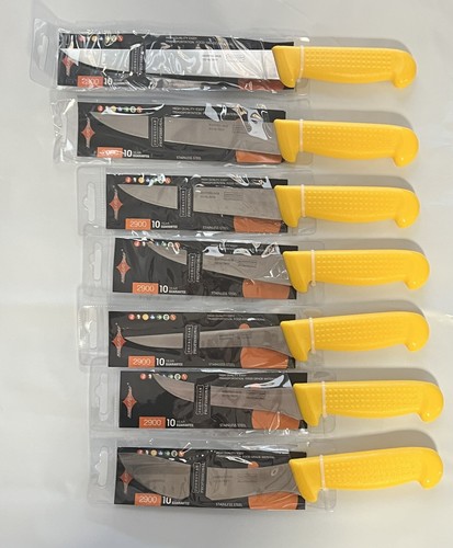 7 Piece Yellow Butchers Knife Set Field Dressing Butchery Kit Pig Goat ...