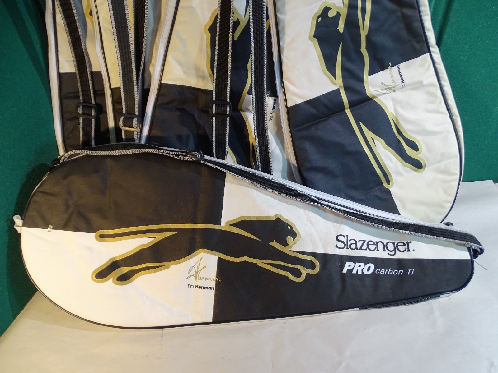 6 Slazenger Pro Carbon Ti Tim Henman Tennis Racquet Covers / Bags Only ...
