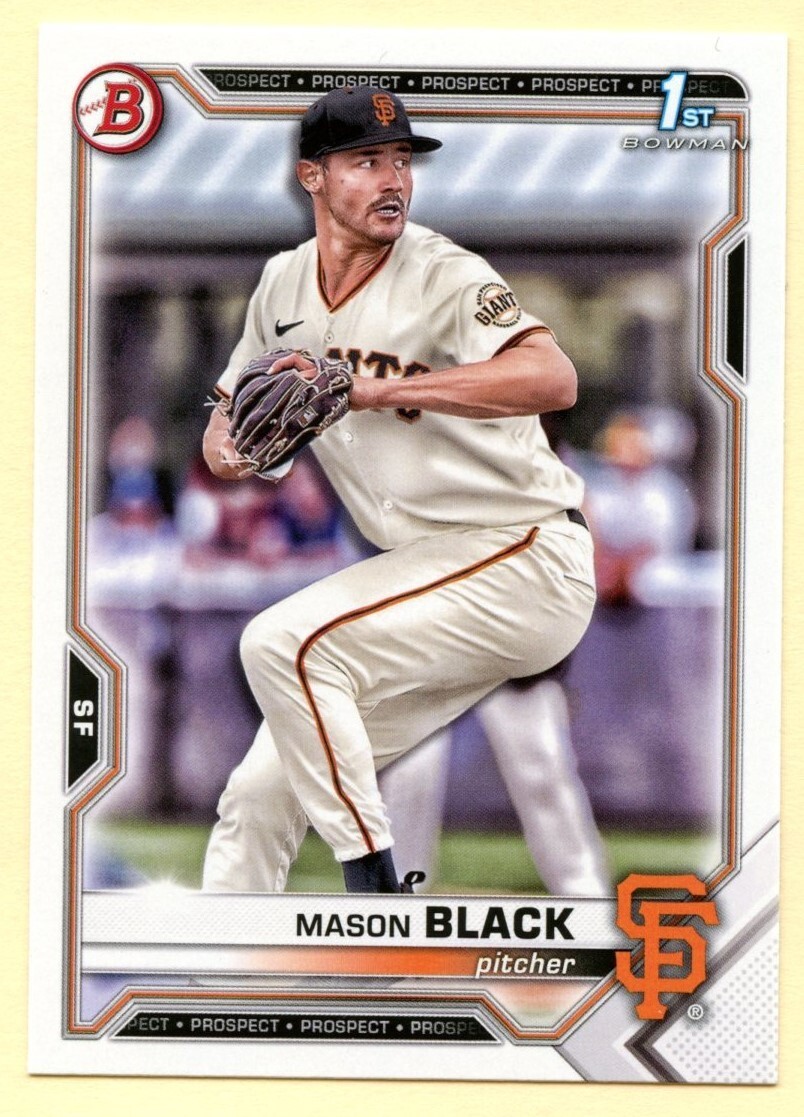 2021 Bowman Draft Mason Black 1st Bowman baseball card #BD-129 Giants ...