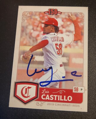 Luis Castillo Autograph Signed 2019 Kahn's Cincinnati Reds Team Set | eBay
