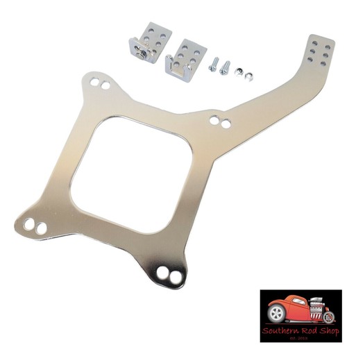 Chrome Carburetor Throttle Cable Linkage Plate Holley 4150 Quick Fuel ...