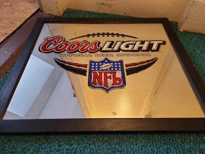 Vintage Coors Light NFL Mirror- 24"H x 28"W. | eBay