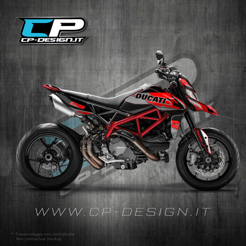 Kit Grafiche fluo per - Ducati Hypermotard 950 950sp - Racing 2 Sticker ...