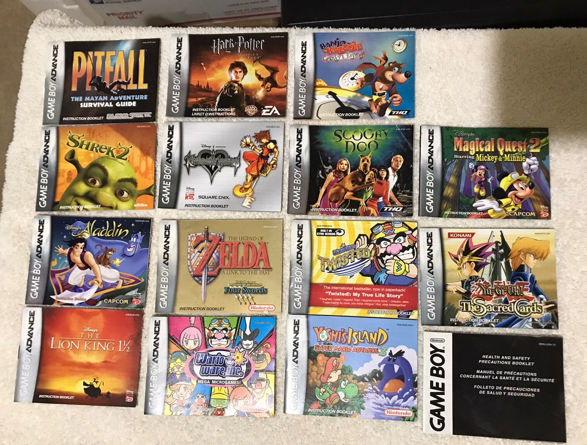 online factory Nintendo Gameboy Advance Manual Lot