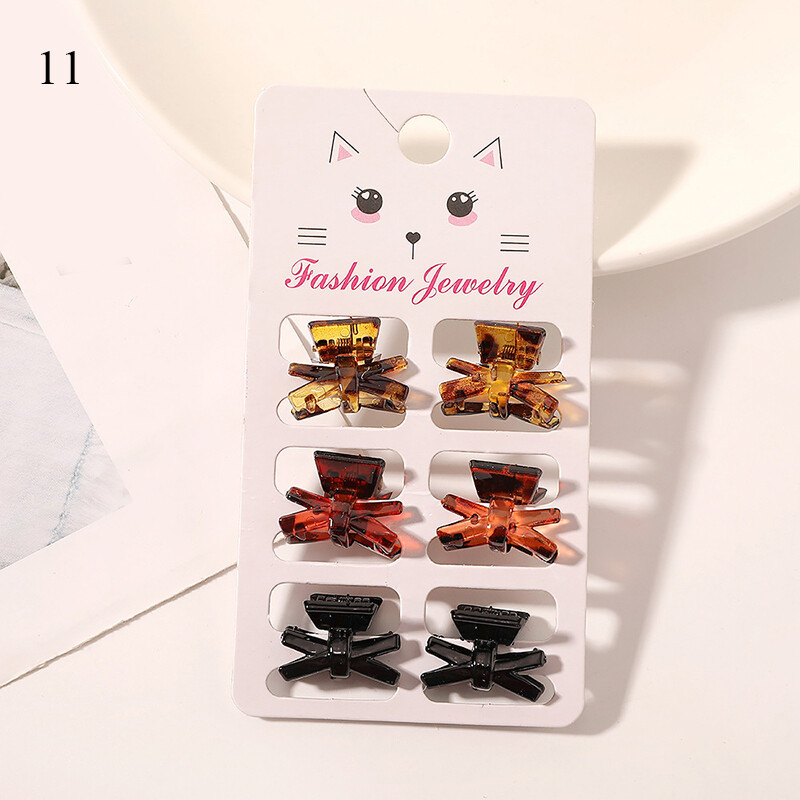 6Pcs Set Mini Claw Clips Small Plastic Hair Clips Hair Clamps Mix ...