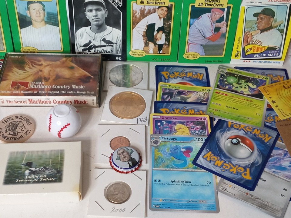 Another Large Junk Drawer Lot Trading Cards, Coins, Tokens ...