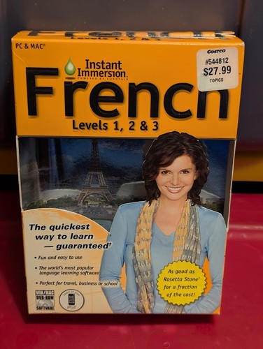 Pre Owned Instant Immersion French Levels 1,2,&3 DVD-ROM Learning ...