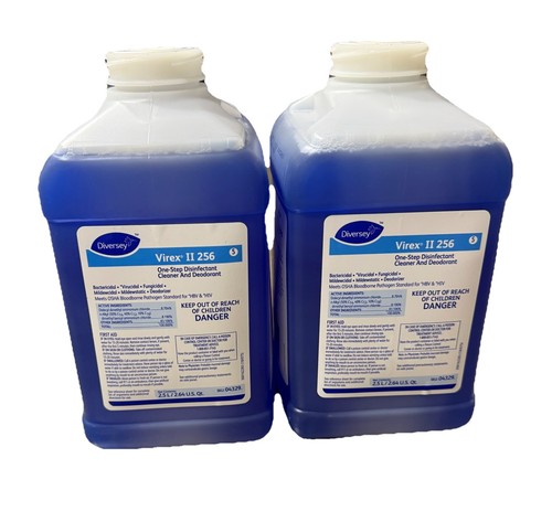 Diversey Virex II 256 Disinfectant Cleaner Case of 2 J-Fill EXP 2027 | eBay