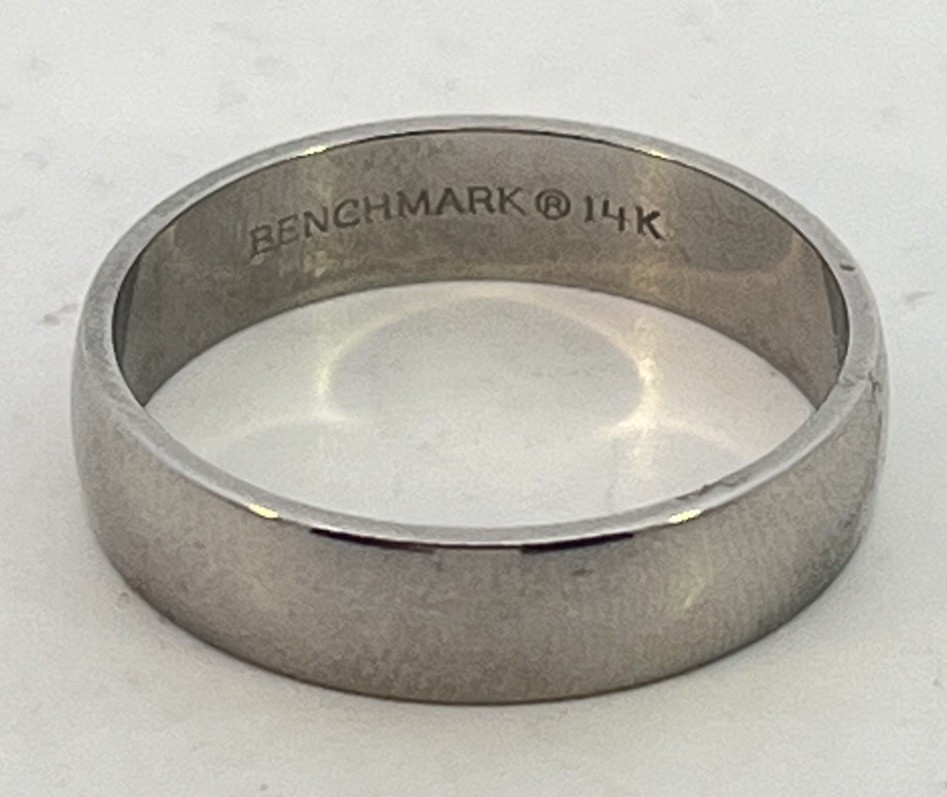 14k 4.32g White Gold Solid Band Ring Size 9 Classic!!! | eBay