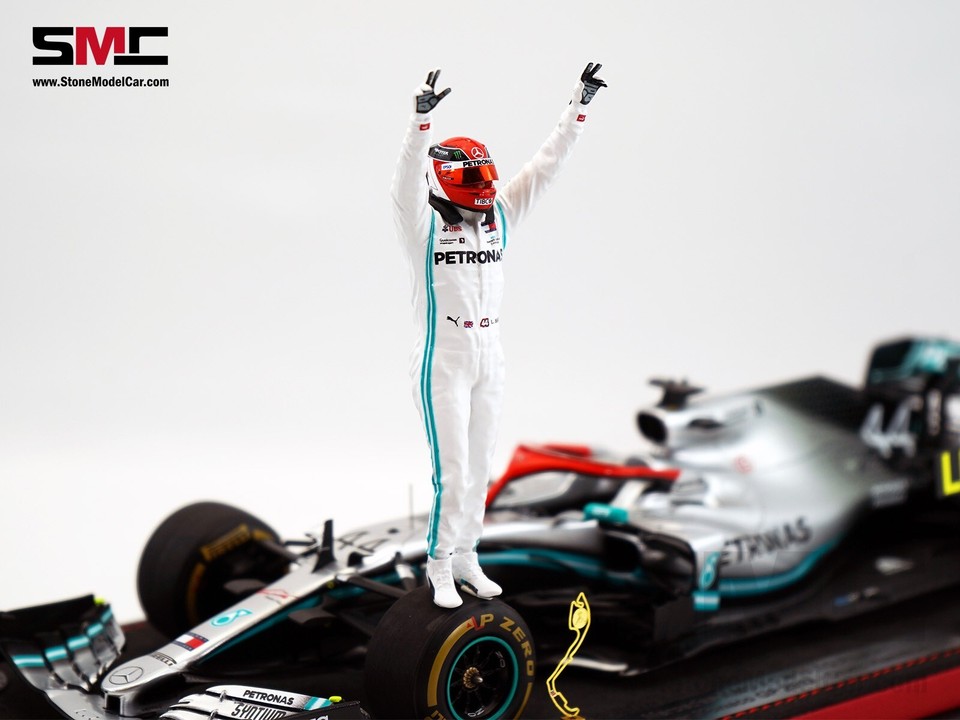 Mercedes AMG F1 W10 #44 Lewis Hamilton Monaco GP 2019 6x WDC 1:18 Spark ...