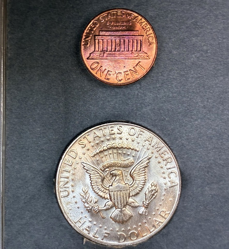 Strange But True UNC Lincoln/Kennedy Coins 1967 SMS Half Dollar / 1964 ...