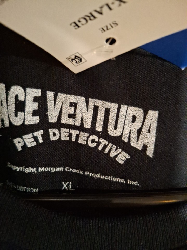 Ace Ventura Men T Shirt Pet Detective Promo Cotton Short Sleeve Black ...