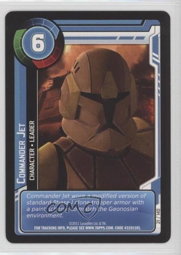 2011 Star Wars: Clone Wars Adventures Trading Card Game Commander Jet #21 2k3 | eBay