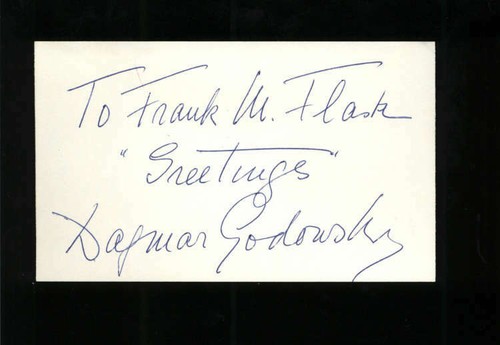 Dagmar Godowsky D.1975 Actress Signed 3" x 5" Index Card ID: 16513 | eBay