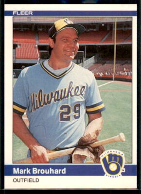 1984 Fleer Mark Brouhard #195 Milwaukee Brewers | eBay