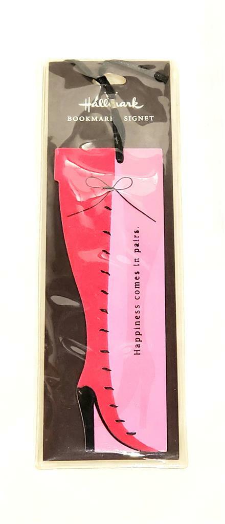 New Hallmark Happiness Comes In Pairs Pink High Heel Bookmark Page ...
