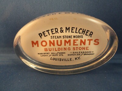 Vintage Paperweight Peter & Melcher Monuments Building Stone Works ...