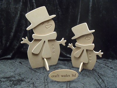 Snowman Christmas Xmas Frosty Decoration Wooden MDF 290mm Tall | eBay UK
