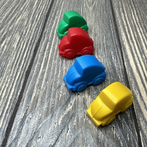 Monopoly Junior Game Replacement Car Tokens Red Yellow Green Blue Lot ...
