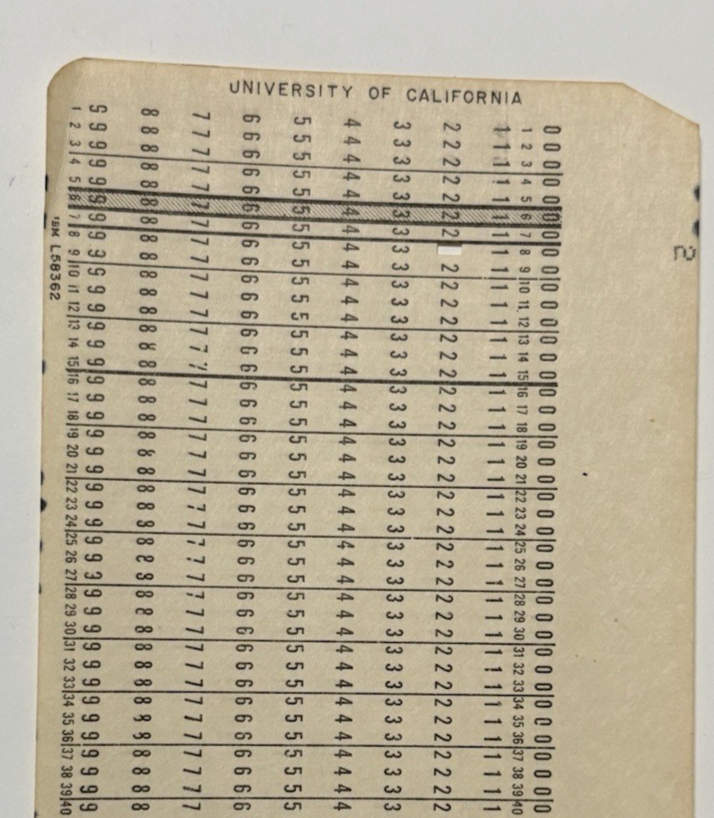 Lot 10 Vintage Computer Data Punch Cards Berkeley Computer Science ...