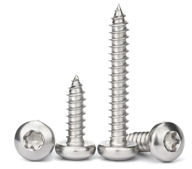 M2.3 SUS304 Steel Six-Lobe Torx Round Pan Head Tapping Pointed Tail ...