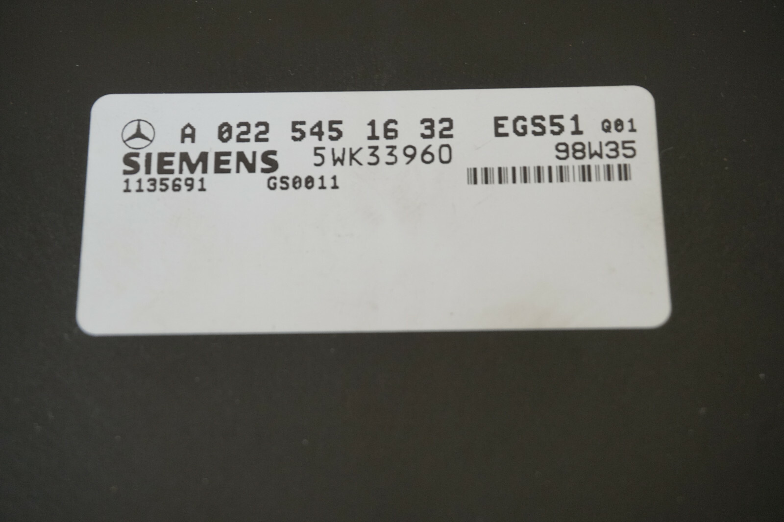 Mercedes-Benz Transmission Control Module 022 545 16 32 | 0225451632 | OE