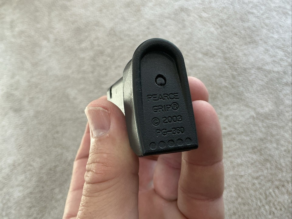GLOCK 36 MAGAZINE .45 ACP 6 RD. With PEARCE Finger BASE PLATE .EARLY ...