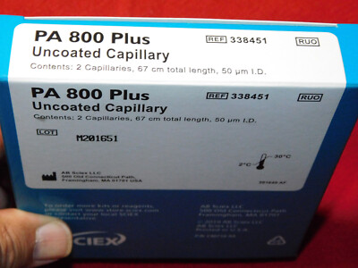 Sciex Uncoated Capillary PA 800 Plus, 67cm, 50um ID; 2/pk; 338451 | eBay