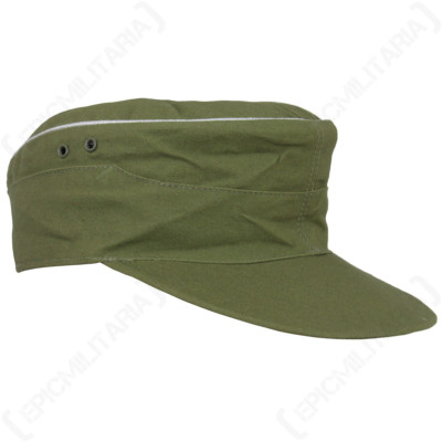 WW2 German Army DAK Officers Cap - Repro Peak Sun Hat Soldier Uniform ...