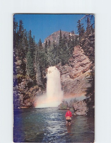 Postcard Trick Falls in Glacier National Park Montana USA | eBay