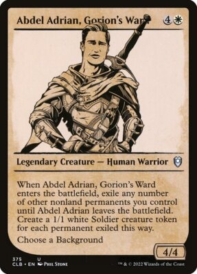 Showcase ABDEL ADRIAN, GORION'S WARD x4 mtg NM-M Commander Baldurs Gate ...