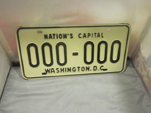 WASHINGTON DC LICENSE PLATE SAMPLE TAG 000-000 NATION'S CAPITAL | eBay