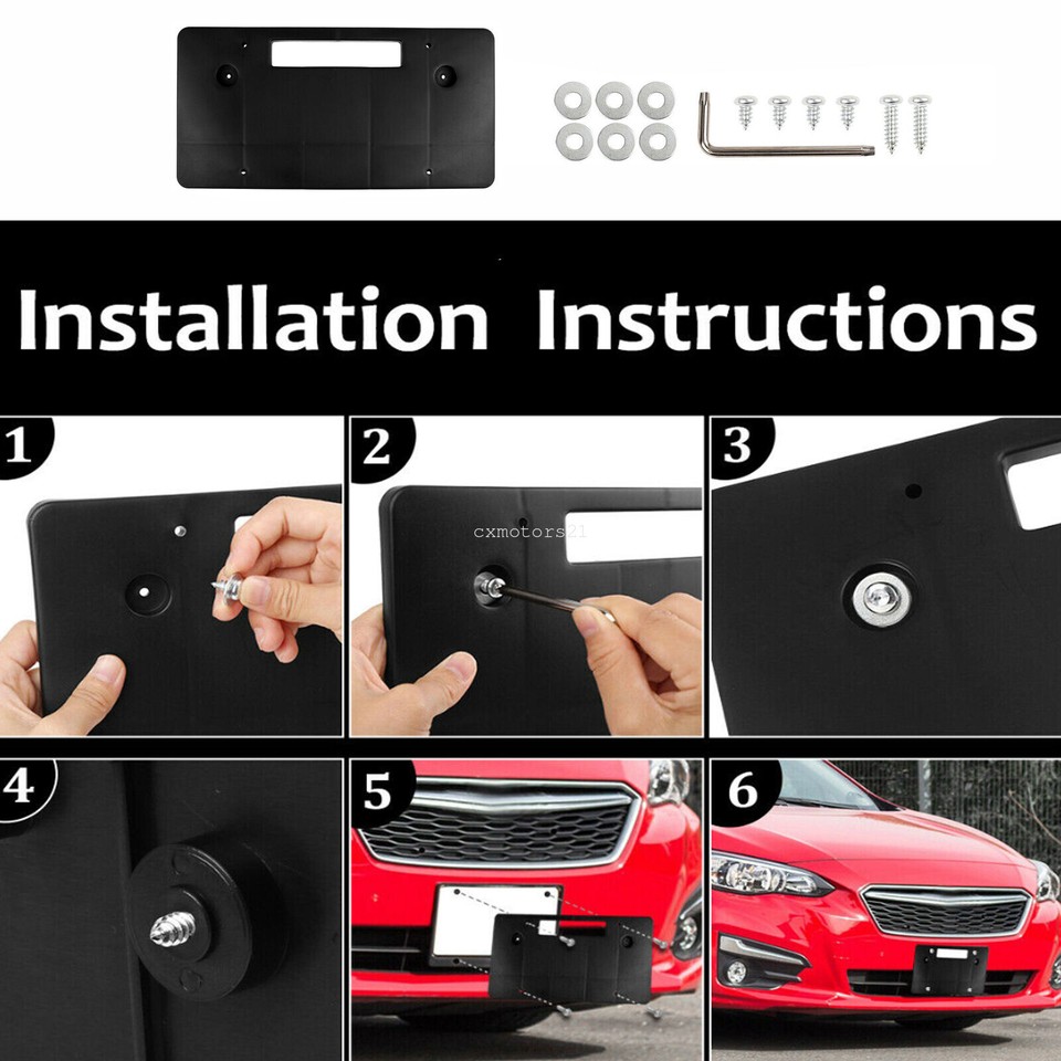 For 14-22 Subaru Forester License Plate Bracket Tag Holder Front Bumper ...