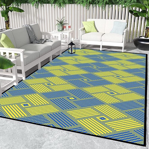 Patio Garden Mat Large Indoor Outdoor Rug Geo Weave Waterproof | eBay