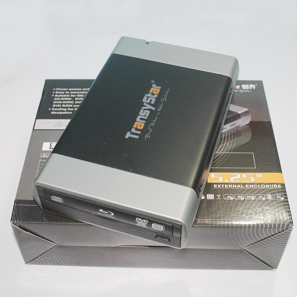 External USB 3.0 eSATA Enclosure Case For 5.25" BD Blu Ray DVD CD ...