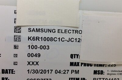 K6R1008C1C-JC10 SAMSUNG IC SRAM 128KX8 10NS 32 PIN SOJ SMD 6 PIECES | eBay