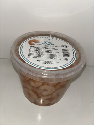 Cooked King Prawns In Brine 900g Drained 40/60 Prawns Per Tub Christmas ...