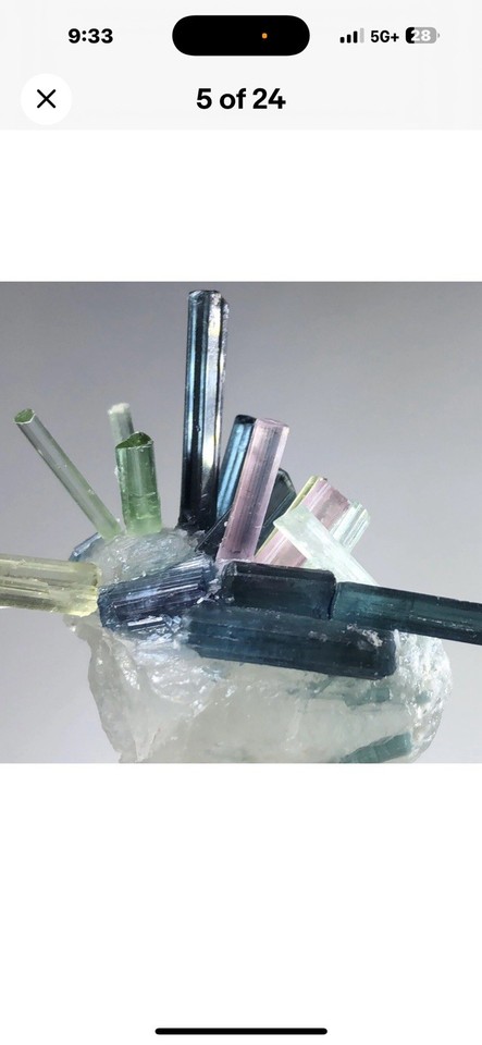 Rare Colors Tourmaline Crystal Cluster Natural Rubellite Gemstone ...