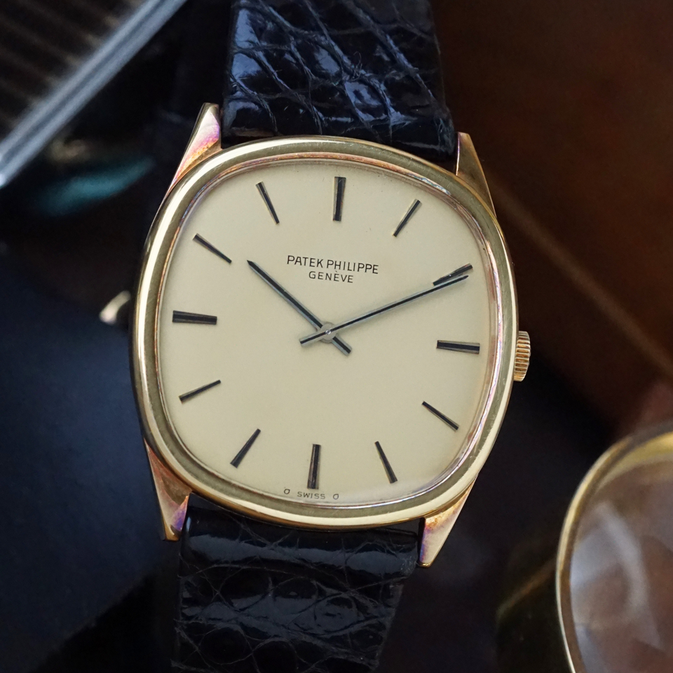 Patek Philippe Golden Ellipse 3844 “TV Screen” Champagne 18k Yellow ...