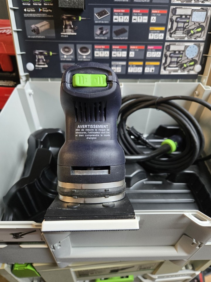 FESTOOL RTS 400 EQ Orbital Sander w/ Systainer power cord and filter ...